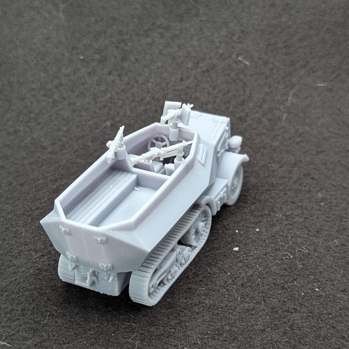 3D Printable Half-track Unic 304(f) Schutzenpanzer Wagen APC (Germany, WW2) by Wargame3d